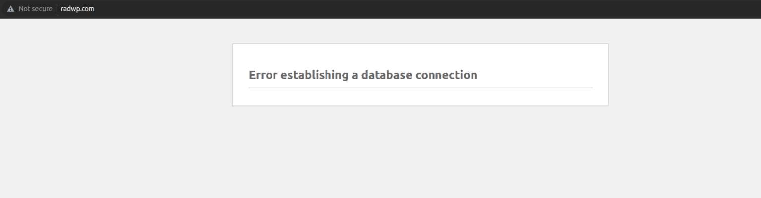 How to fix an Error Establishing a Database Connection – Nifty WP